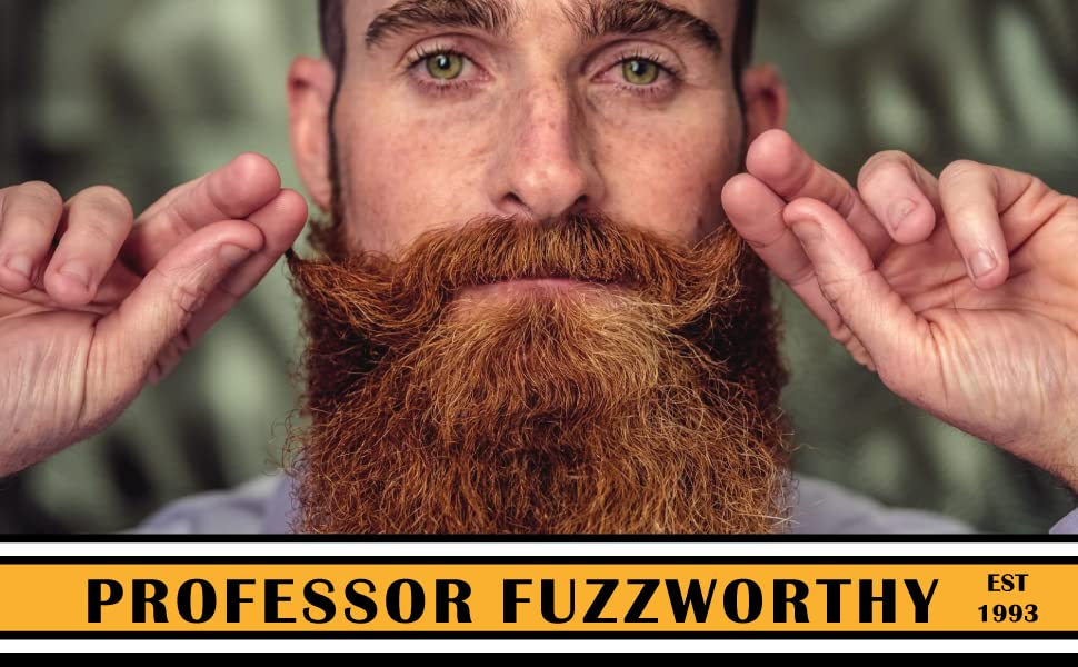 Beard Care Kit Professor Fuzzworthy Beard Conditioner Balm & Best Beard Shampoo Bar - All Natural Chemical Free - Organic Essential & Kunzea Oils - Tasmania Australia