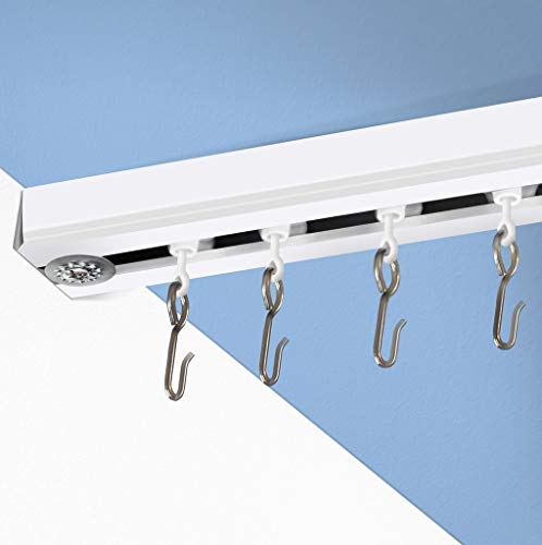 Room/Dividers/Now Curtain Track Roller Hooks - Curtain Rail Ceiling Gliders Set - Plastic Body and Wheels with Steel Hook - Glider Hooks for Curtains by Room Dividers Now (Pack of 20)