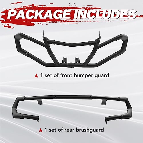 A & UTV PRO Front & Rear Bumper Kit for for Can Am Outlander G2 450 500 570 650 800 850 1000 MAX 2012-2022, Heavy Duty Combined Brushguard Bumper Protector Accessories, Replace OEM#715004837,715004920