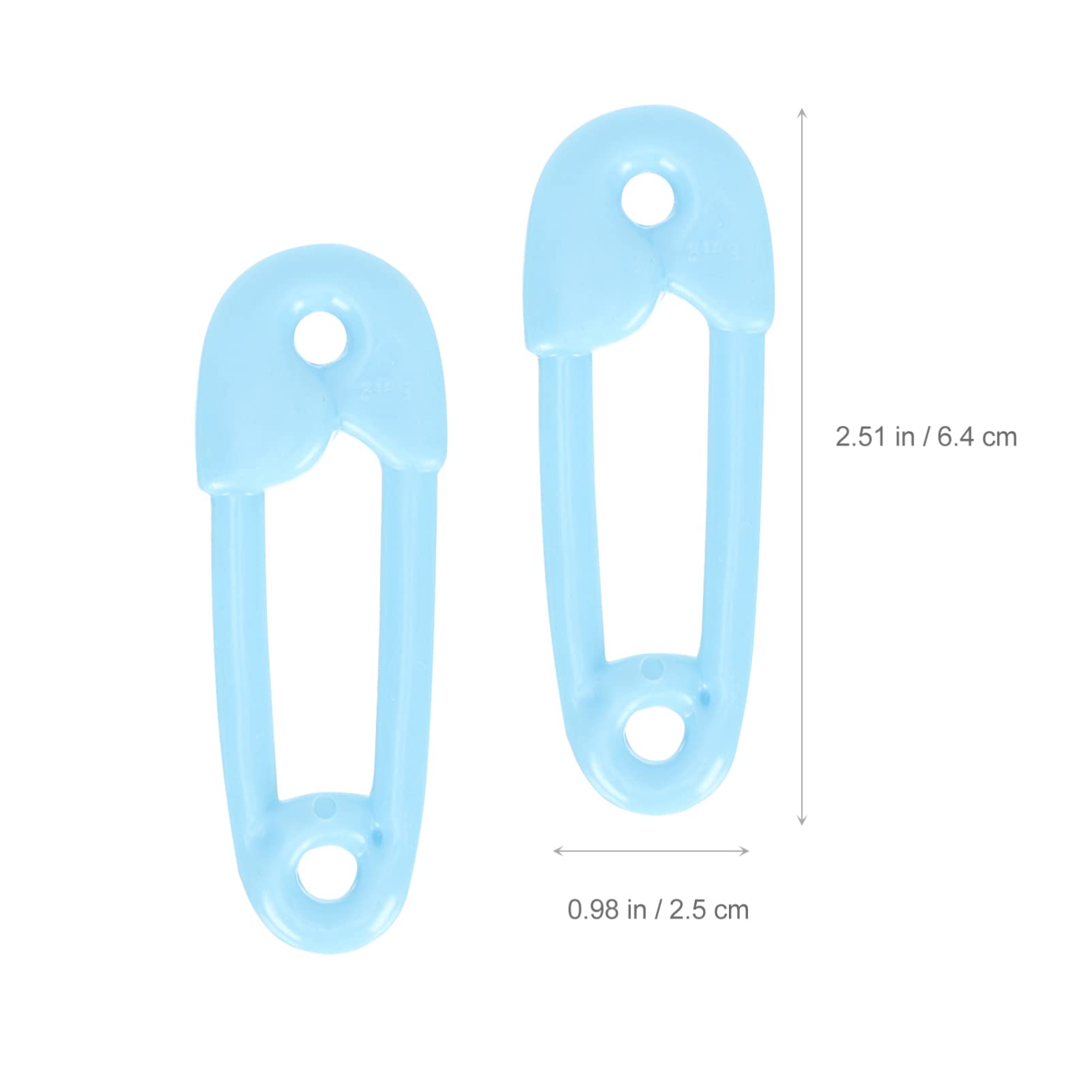 36pcs Diaper Pins Safety Pins Plastic Head Cloth Diaper Pins or Shower Diaper Pins for Newborn Blue