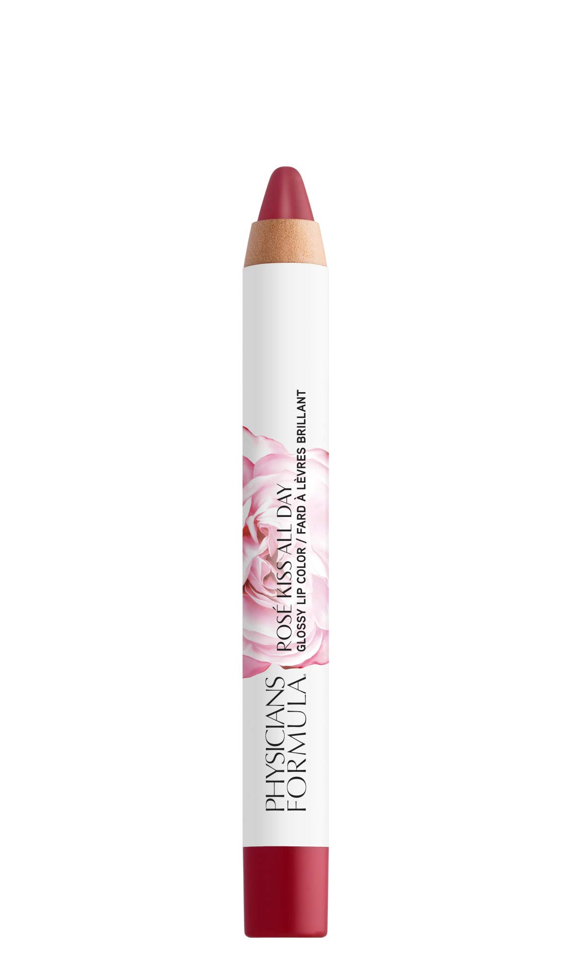 Physicians Formula Rosé Kiss All Day Glossy Lipstick Lip Color Makeup, Red Xoxo | Dermatologist Tested, Clinicially Tested