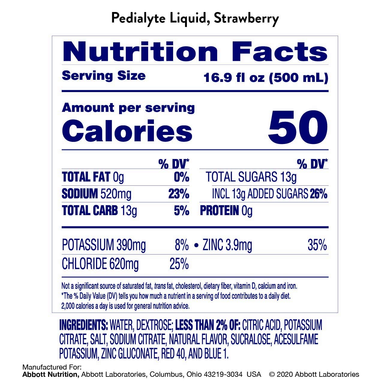 Pedialyte Electrolyte Solution Strawberry 16.9 fl oz, 12 Count