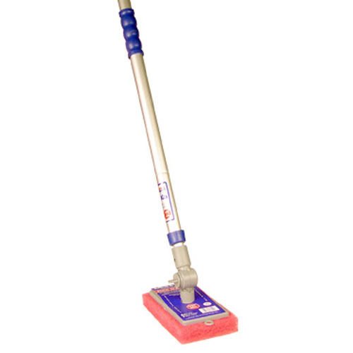 Adjust-A-Brush 3' - 6' Telescopic Pool Cleaning Pole with Scrubber Pad PROD260
