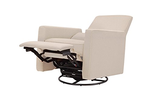 DaVinci Piper Upholstered Recliner and Swivel Glider in Cream, Greenguard Gold & CertiPUR-US Certified
