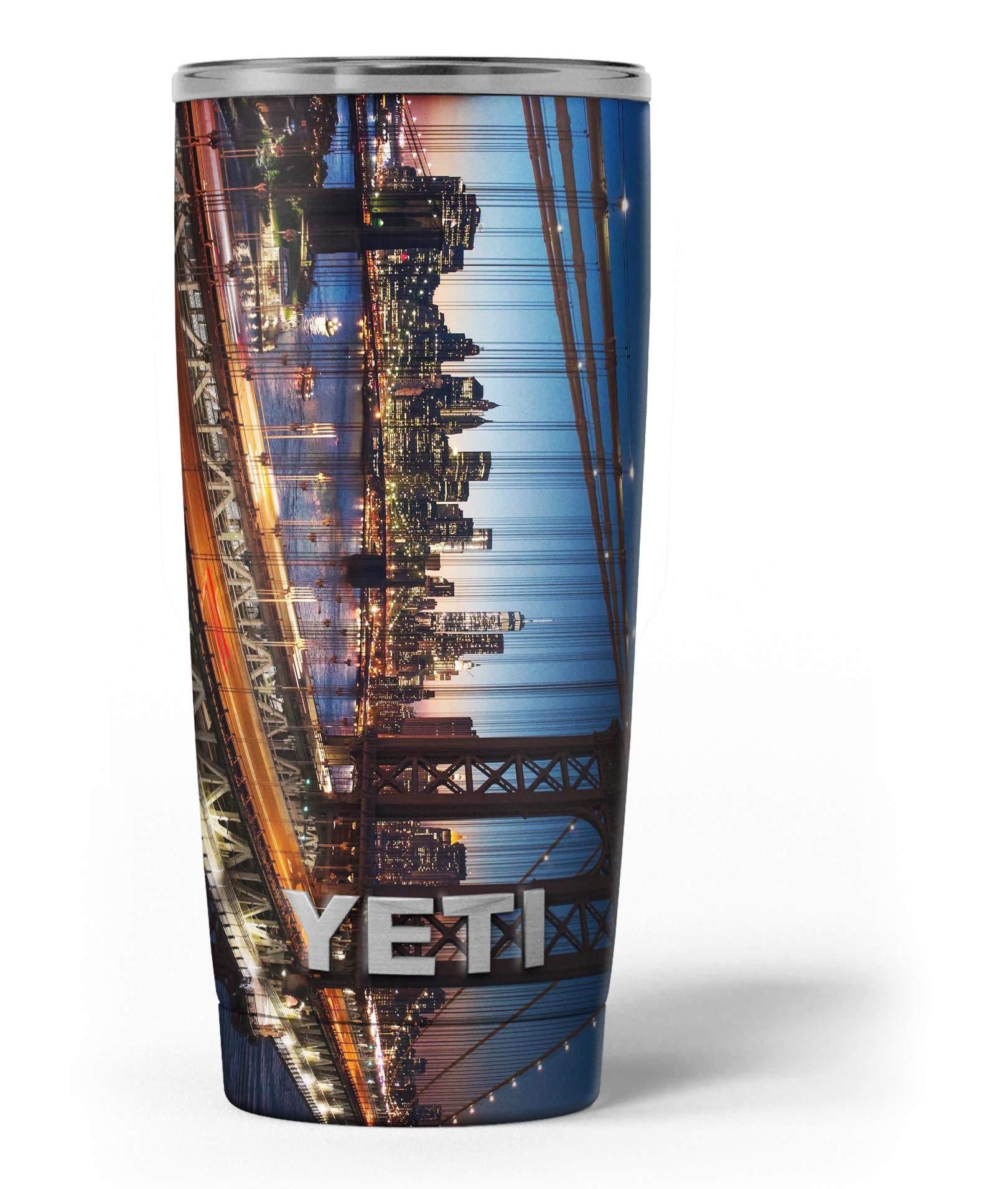 Design Skinz Brooklyn Glimpse - Skin Decal Vinyl Wrap Kit compatible with the Yeti Rambler Cooler Tumbler Cups