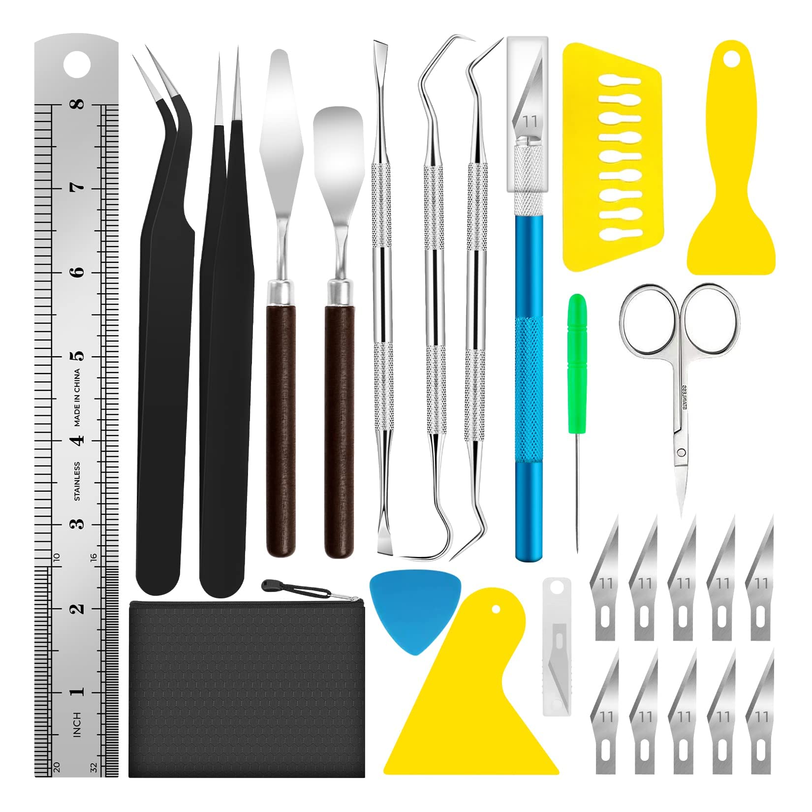 31Pack Weeding Tools for Vinyl Vinyl Tools Weeding Tools Weeding Kit for Weeding Vinyl, DIY Craft, Silhouettes,Cameos, Cutting,Lettering, Scrapbook