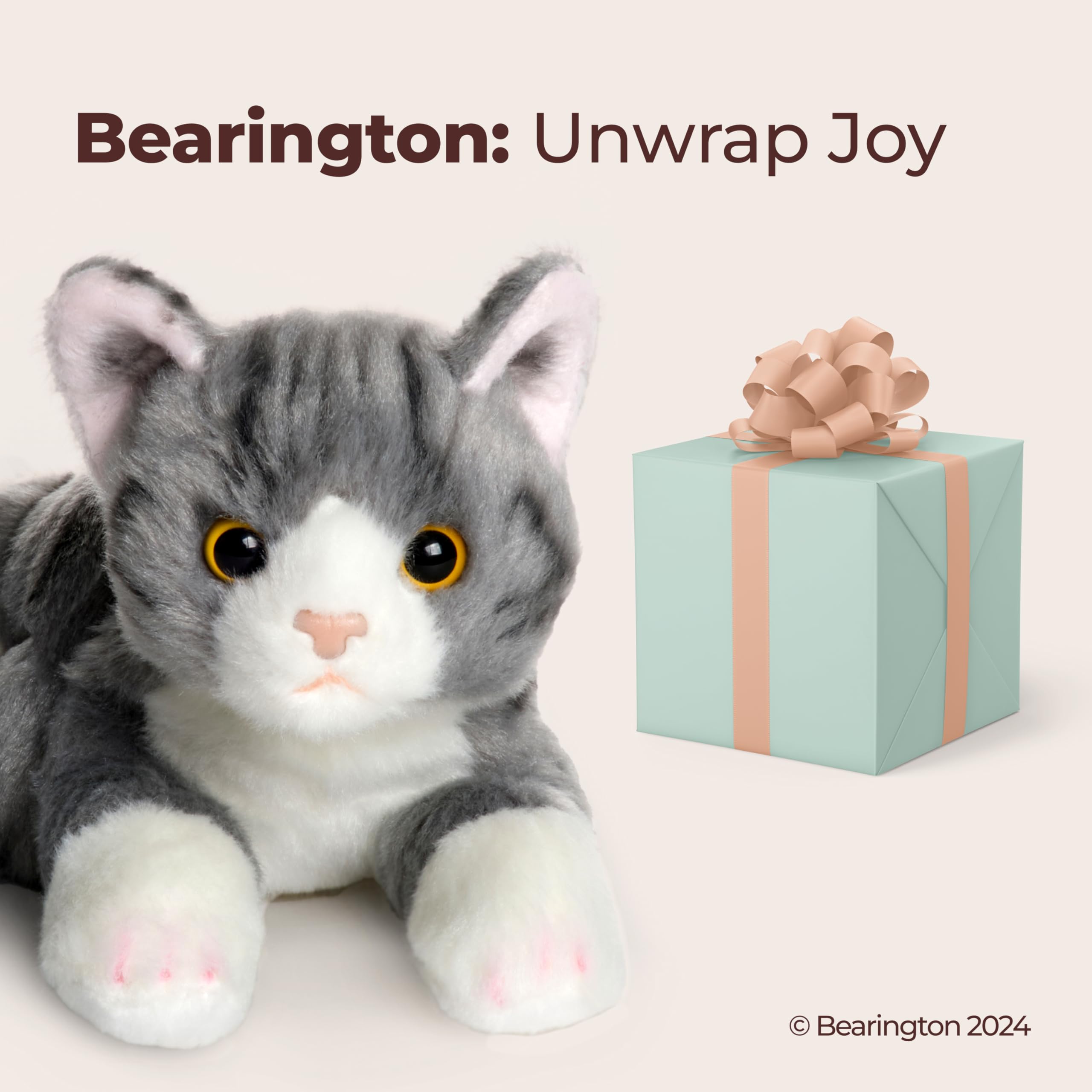 Bearington Lil’ Socks Cat 8 Inch Cat Plush - Cat Plushies - Toy Cat