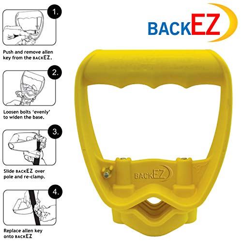 Back-Saving Tool Handle Labor-Saving Ergonomic Shovel or Rake Handle Attachment Yellow