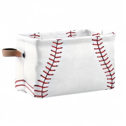 Storage Basket Cube Baseball Laces Large Collapsible Toys Storage Box Bin Laundry Organizer for Closet Shelf Nursery Kids Bedroom,15x11x9.5 in,1 Pack