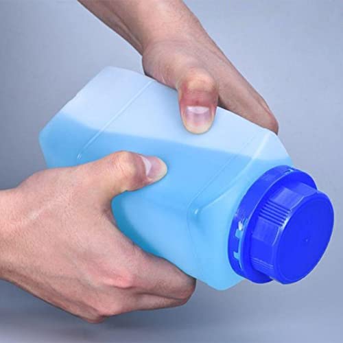 Othmro 5pcs Plastic Lab Chemical Reagent Bottles, 1000ml/33.81oz Wide Mouth Liquid/Solid Square Sample Storage Container Sealing Bottles with Anti-theft Cap Black