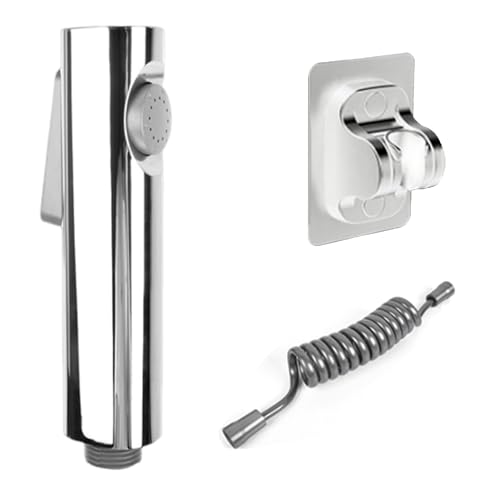 Adjustable Pressure Handheld Bidet Sprayer Set For Toilet ABS Diaper With Hose & Holder Simple Installation