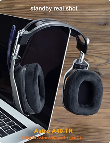 A40 TR Mod Kit – defean Replacement Earpads and Headband Compatible with Astro Gaming A40 TR Headset,Ear Cushions, Upgrade High-Density Noise Cancelling Foam, Added Thickness (Black Velour)