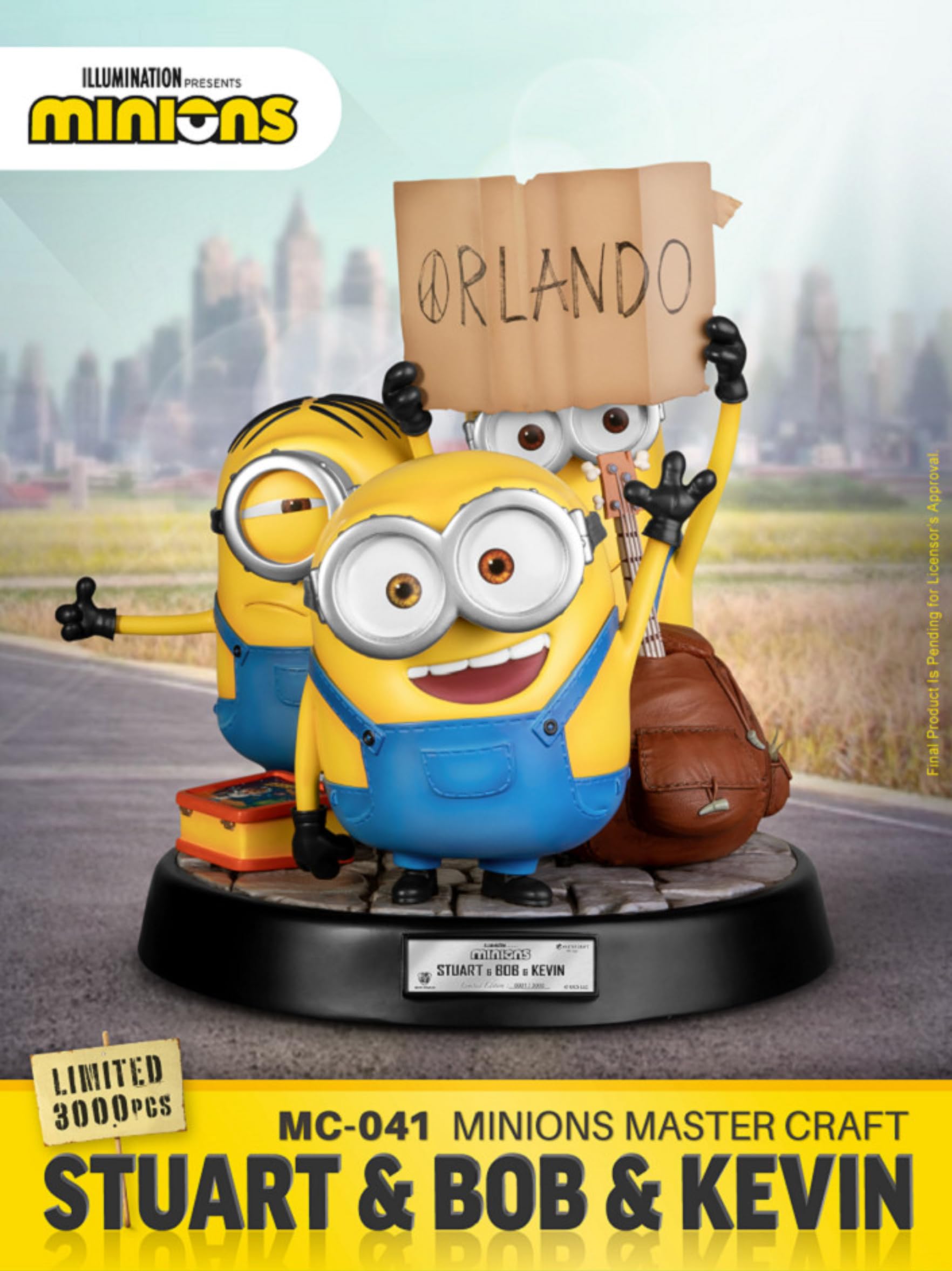 Beast Kingdom Minions: Stuart, Bob, and Kevin MC-041 Master Craft Statue, Multicolor
