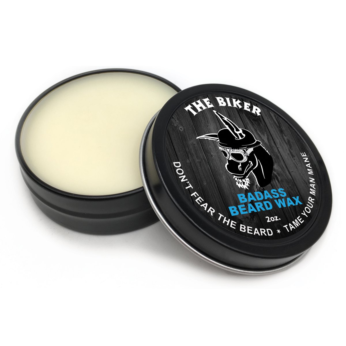 Badass Beard Care Beard Wax for Men - The Biker Scent, 2 oz - Softens Beard Hair, Leaves Your Beard Looking and Feeling More Dense