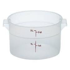 Cambro RFS2PP190 Round Storage Container 2 Qt., 6 Pack