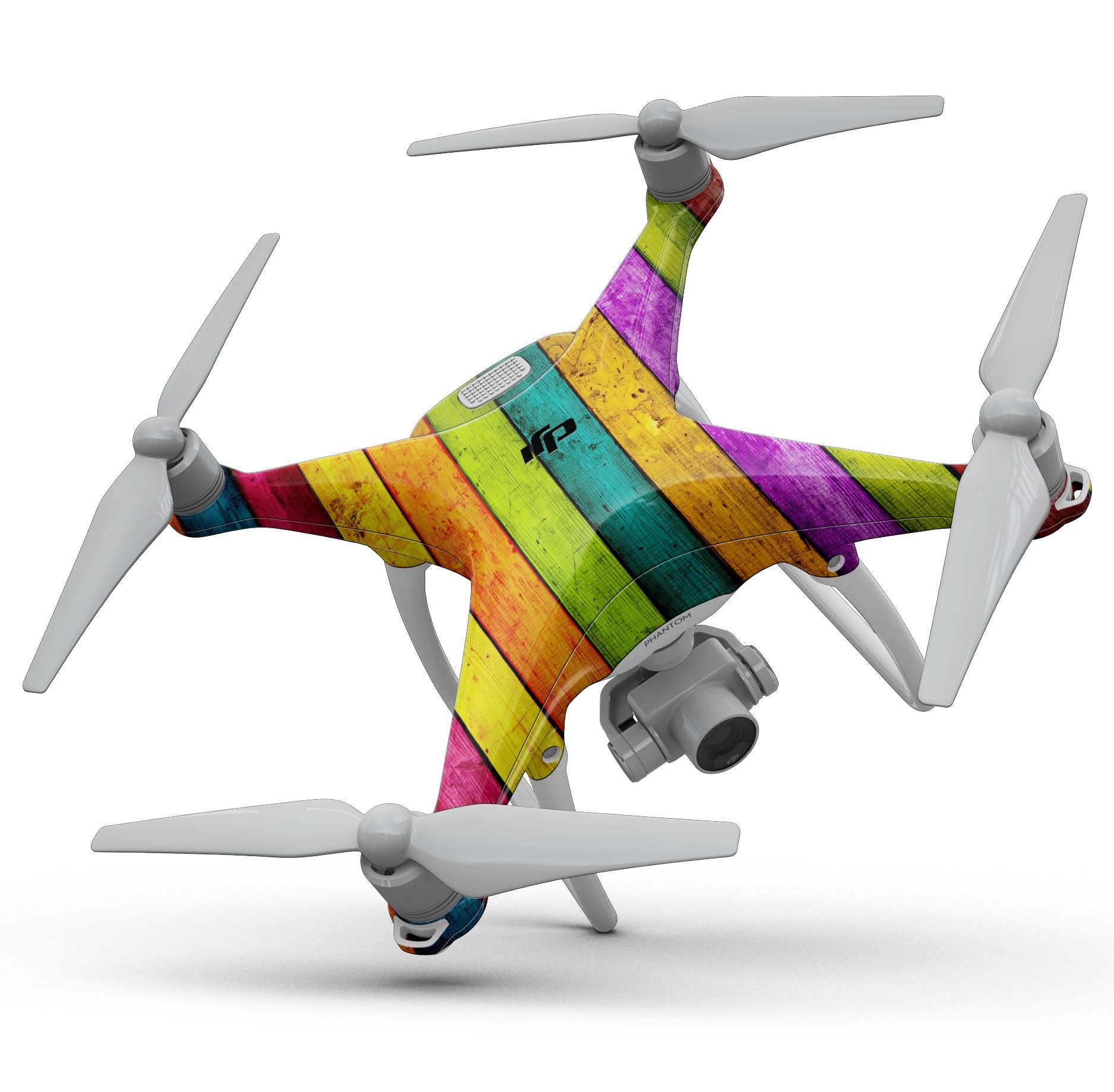 Design Skinz Design Skinz Neon Wood Planks Full-Body Wrap Decal Skin-Kit Compatible with The Drone DJI Phantom 4 Pro