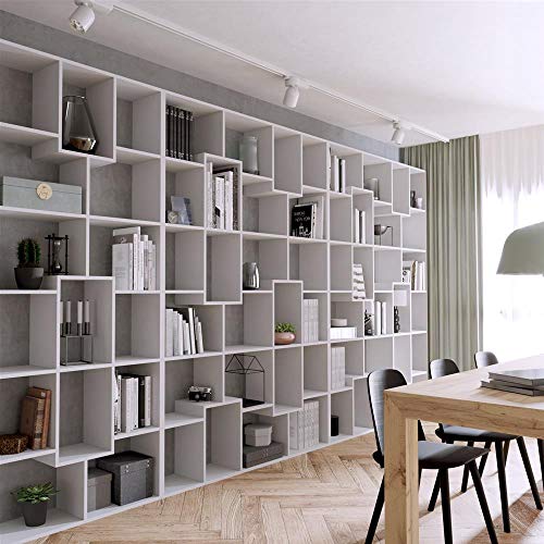 Mobili Fiver, Iacopo XS Bookcase (63.31 x 31.5 in), Rustic Oak, Made in Italy