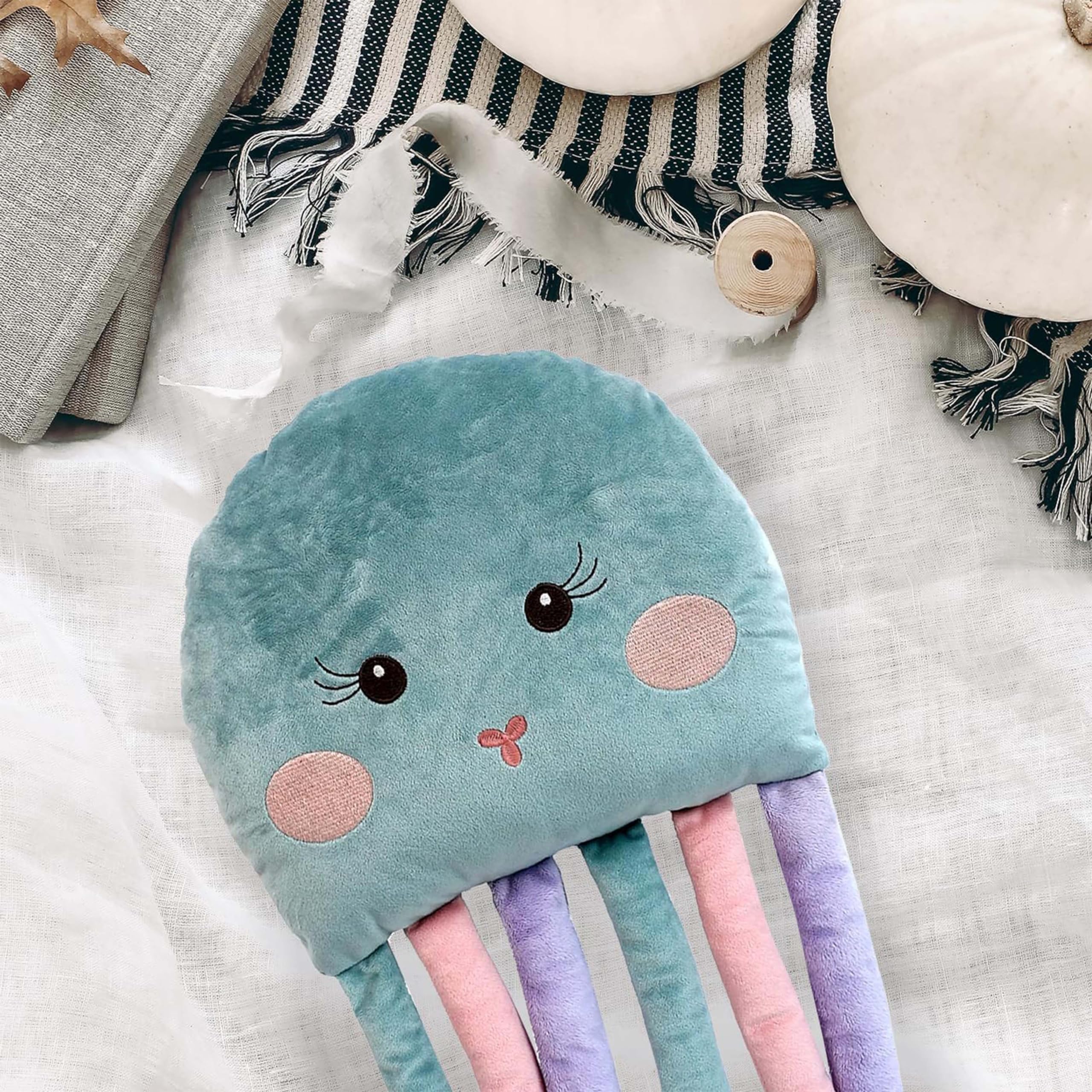 MON AMI Bubbles Octopus Accent Décor Pillow – 20x13”, Plush Stuffed Animal Hugging Pillow, Use as Toy or Room Decor, Great Gift for Kids of All Ages