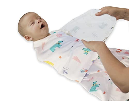 Adjustable Wearable Sleep Sack Newborn 0-6 Months | Baby Swaddle Blanket Boys, 3-6 Months | Soft Breathable Cotton Sleep Bag Infant, Sleepsack Newborn Essentials, 1.5 TOG All Seasons, Multicolor