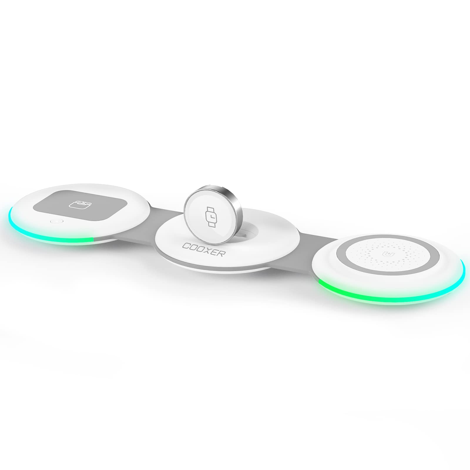 3 in 1 Wireless Charging Station for Travel, Foldable Magnetic Wireless Charging Pad for Multilple Devices, Compatible with iPhone 14 Pro/13/SE/12/11 Series, iWatch, AirPods Pro