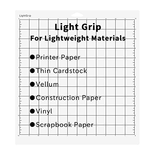 AHIJOY Light Grip Cutting Mat for Cricut 12"x12" 3 Pack Cricut Accessories Cutting Mat for Cricut Maker/Air 2/Air/One Adhesive Sticky Cutting Mats Accessories for Cricut,Transparent