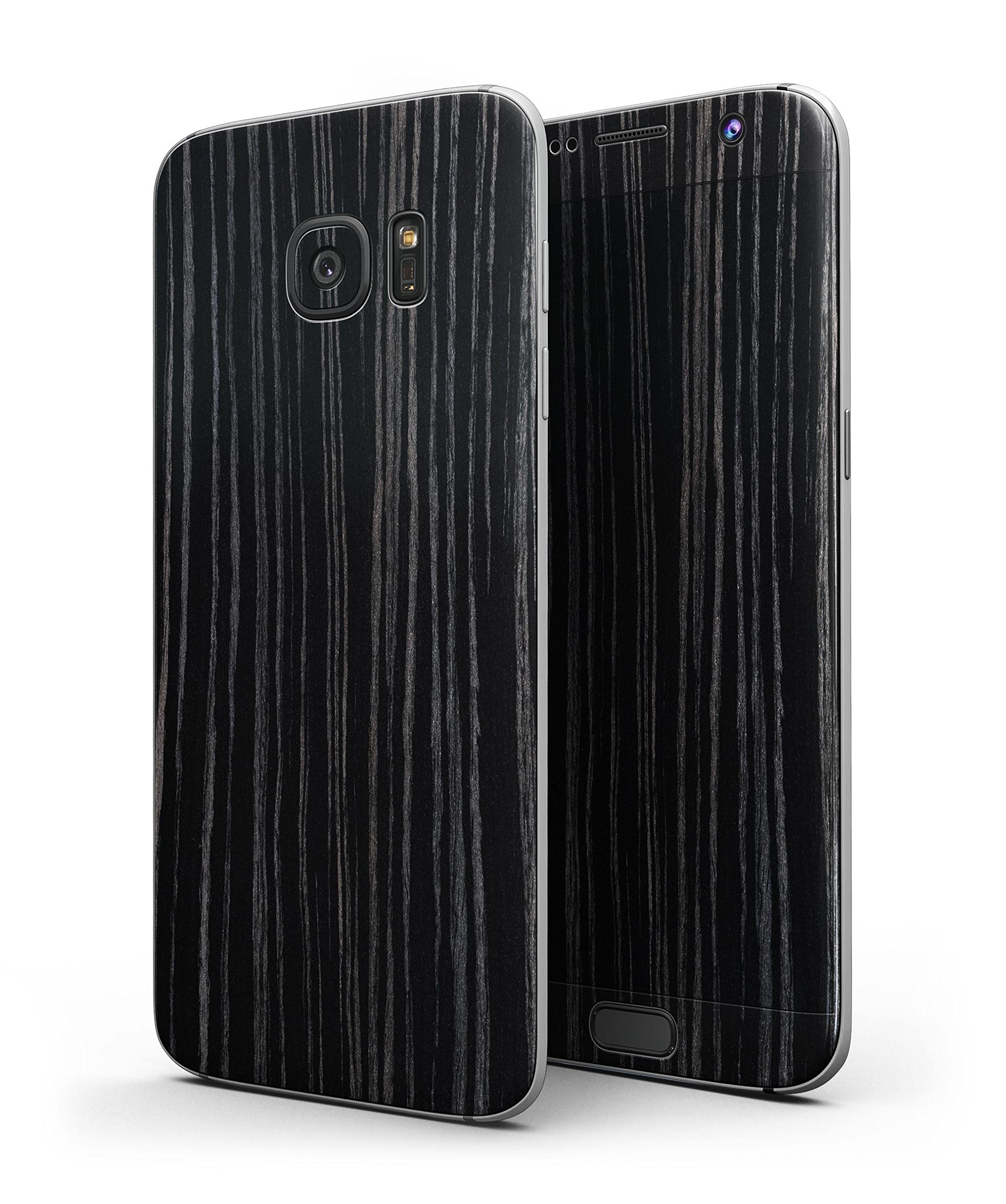Design Skinz Design Skinz Black Wood Texture Full-Body Wrap Decal Skin-Kit for The Galaxy S9 Plus