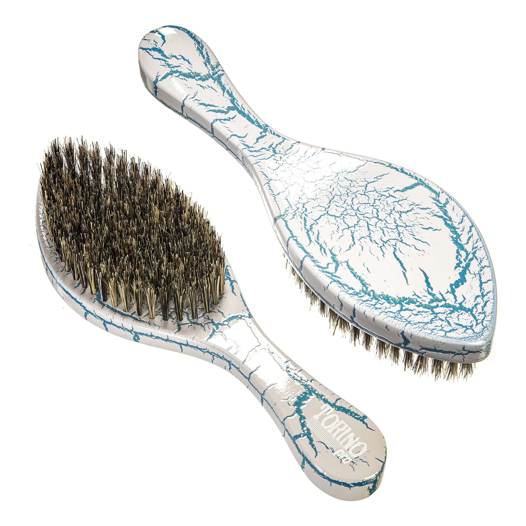 Torino Pro Curve Wave brush #139- Medium 100% Boar Bristle Curved 360 Wave Brush - Great for laying down 360 waves and use before using wave cap or durag - Luxury waves brush for men 360