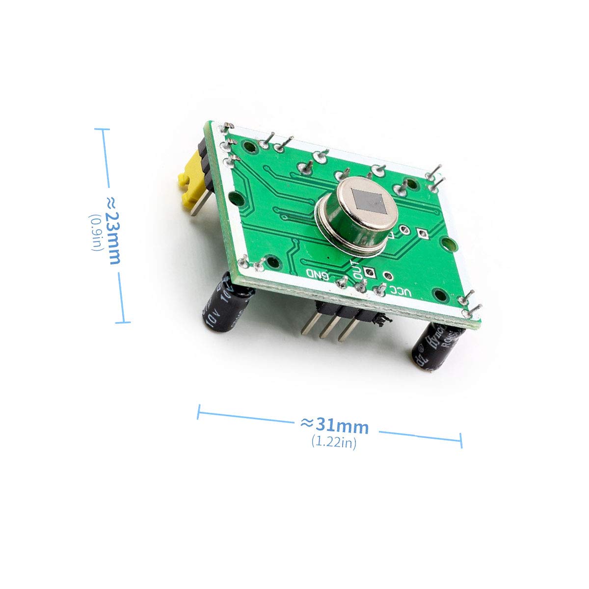 2Pcs HC-SR501 Human Body Pyroelectricity Infrared PIR Motion Detector Sensor Module,Adjustable IR Pyroelectric Compatible with Arduino Raspberry Pi Projects