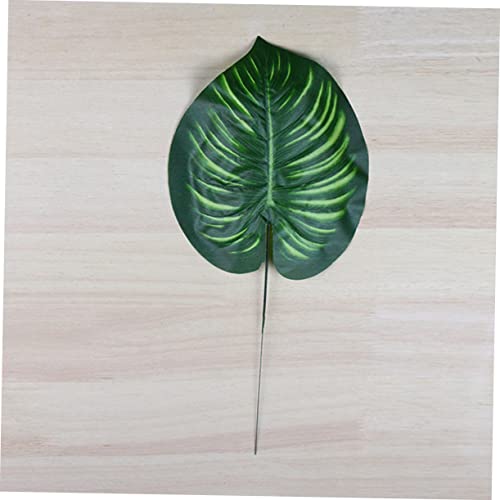 Abaodam 2Pcs Simulated Leaves Tropical Palm Leaves Fake Palm Tree Leaves House Plants Artificial Green Plants Faux Plants Greenery Decor Simulation Leaf Tropical Plant Leaves Photo Props
