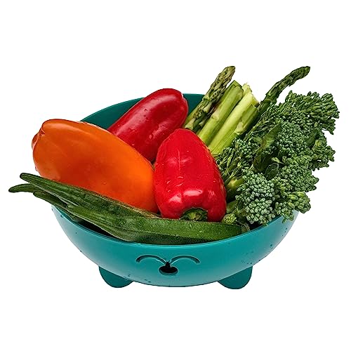 2000 ML / 68 OZ Microwave Ramen Bowl,Noodle Bowl, Steamer for Cooking Food and Vegetables with Handle, Lid, Removable Strainer. Multifunctional bowl for Cooking, Rinse, Storage (green)