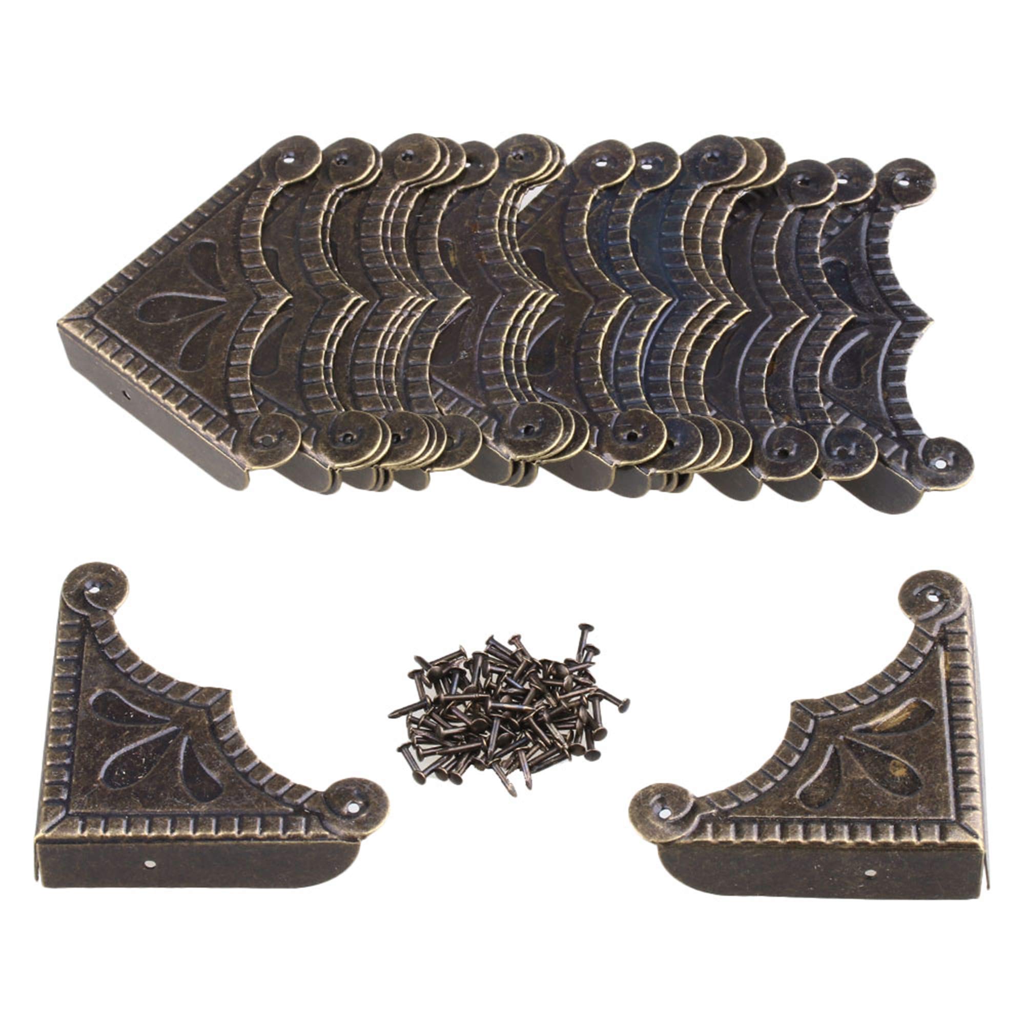 BQLZR Decorative Box Corner Cover Bronze Desk Edge Cover 56x12.5mm Pack of 20