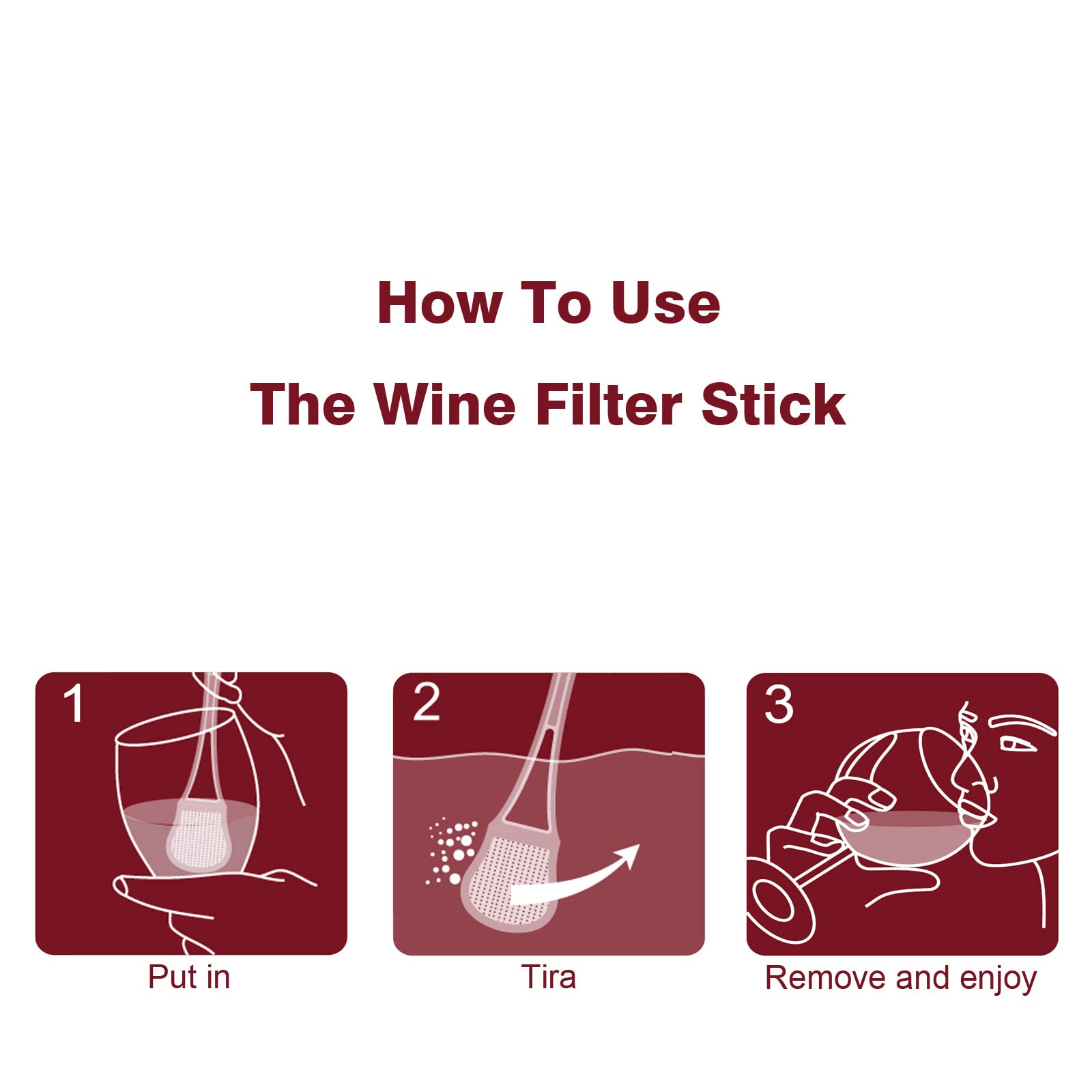 WEESIGEI Wine Wand Sulfite Purifier: Wine Filters Remover Histamines Sulfite - Relieve Headaches Prevent Wine Allergy(pack of 8)