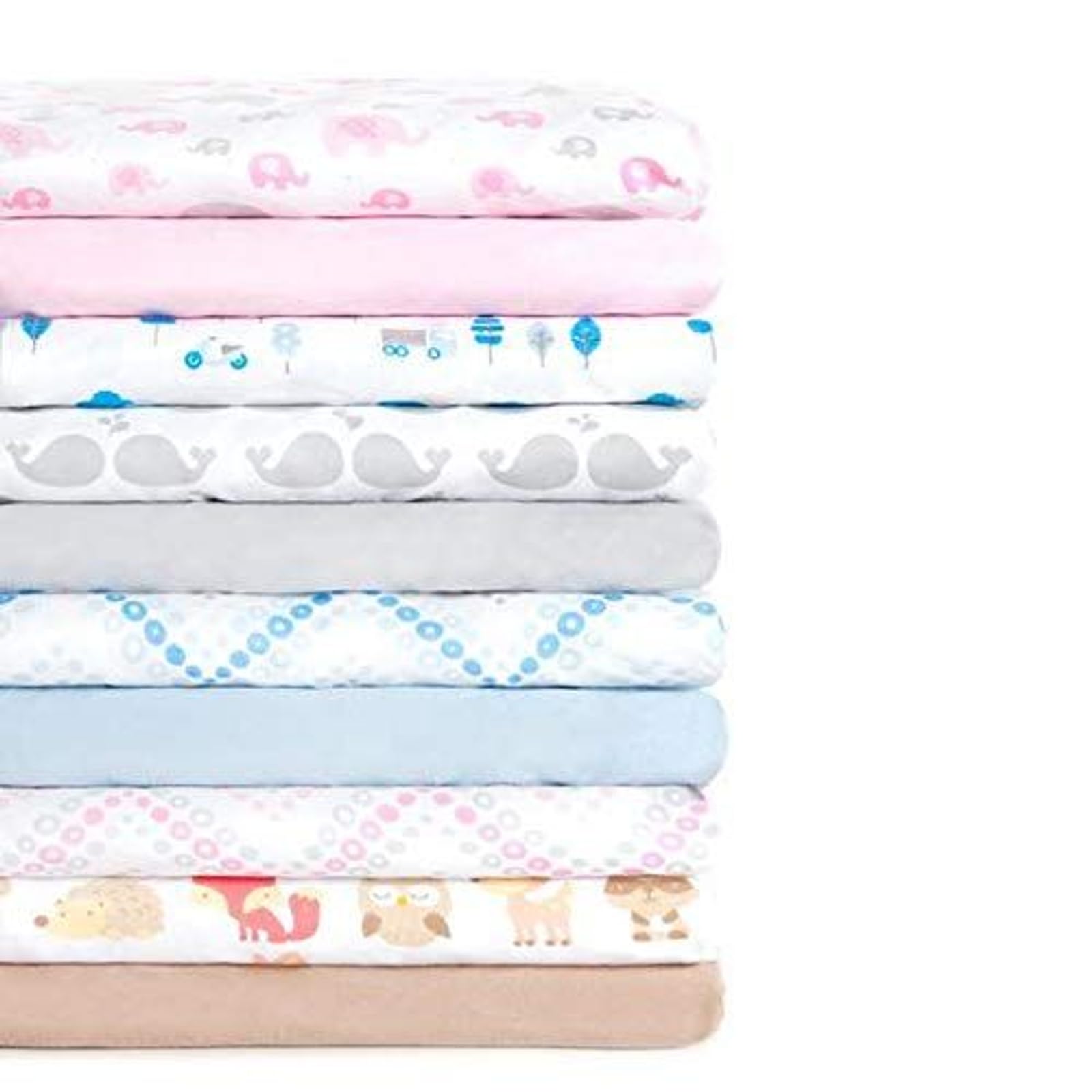 Tadpoles 2-Piece Stardust Crib Sheets | Collection of 2 Fitted Crib Sheets | Made of 100% Brushed Microfiber Polyester | Soft, Smooth, Breathable & Durable | Ideal for Babies | Pink & Purple
