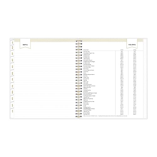 2023-2024 Day Designer Monthly Planning Calendar, 8" x 10", Elle Blue Frosted, July 2023 to June 2024, 142488