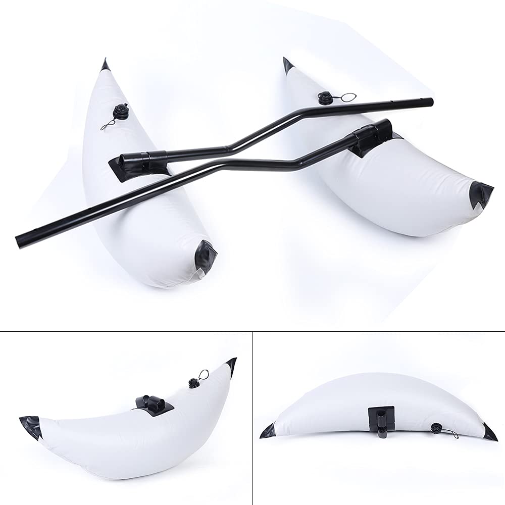2PCS Inflatable Outriggers, Kayak Outrigger Inflatable Fishing Boat Stabilizer Pontoon Float Tube Kit
