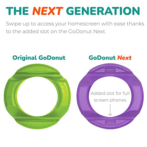 GoDonut Original Phone Stand - Portable Mount Accessory for Travel, Nightstand or Desk- Compatible with Tablet, iPhone & Most Smartphones β Black