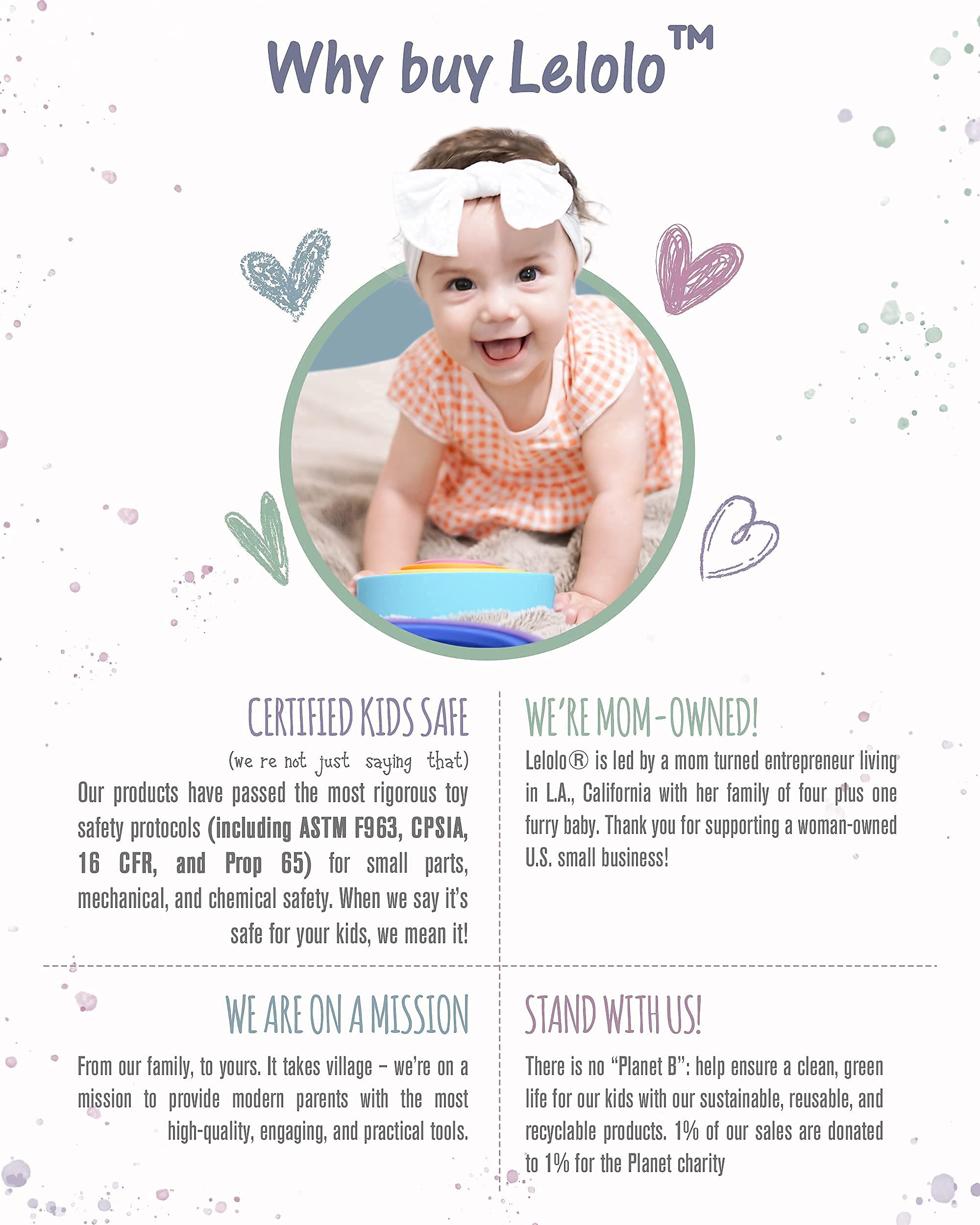 ANPEI Lelolo Silicone Baby to Toddler Rainbow Stacking Toy Silicone | from 0+ Months | Small