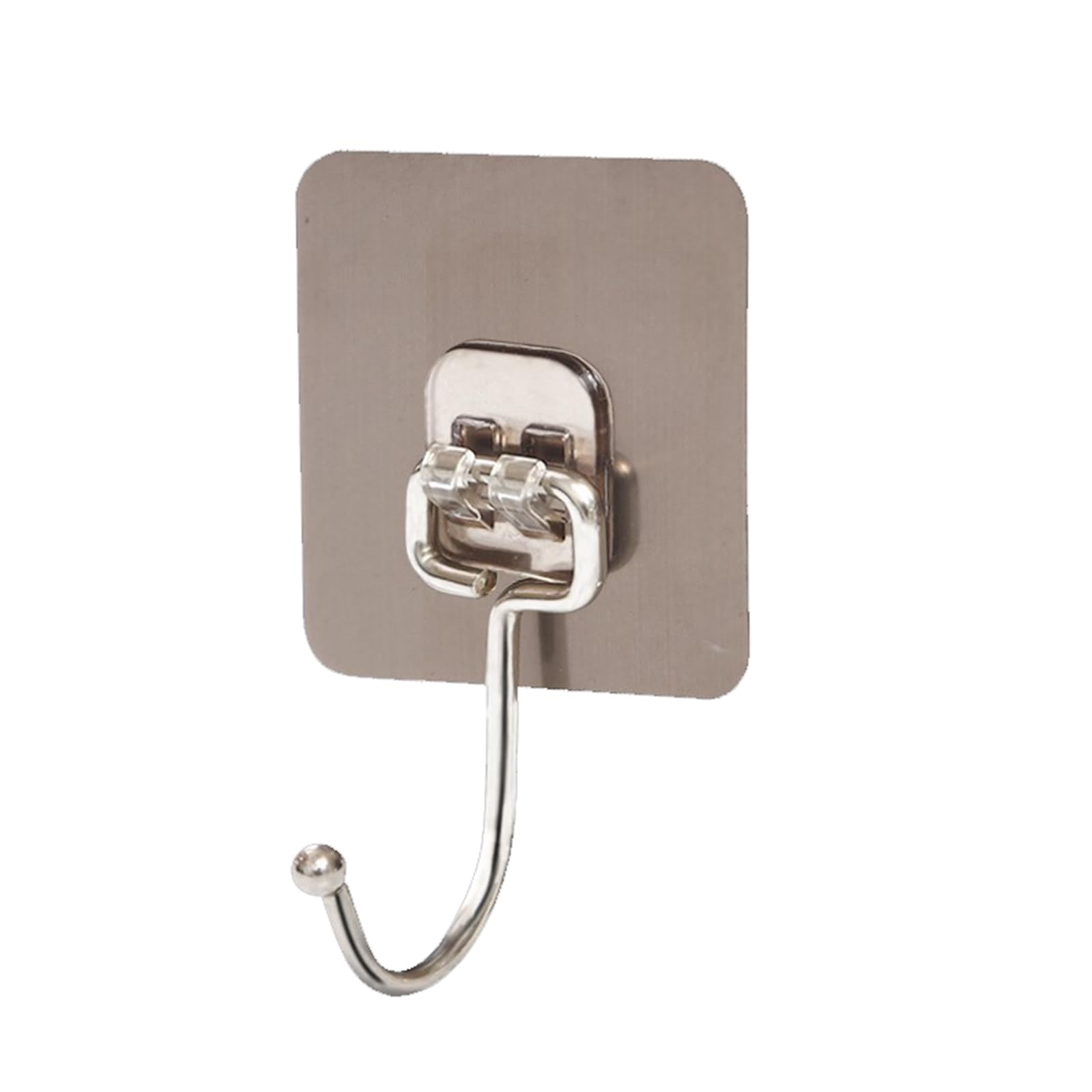 MCZTO Wall Hooks 22lb(Max) Large Adhesive Hooks 20 Packs, Transparent Reusable Seamless Hooks, Waterproof and Oilproof, Bathroom Kitchen Heavy Duty Self Adhesive Hooks (Gold, 20 Packs)