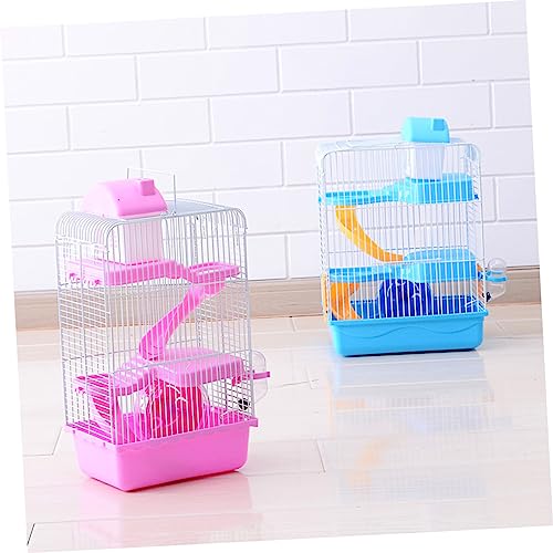 Abaodam Hamster Cage Hamster Cage Villa Cage for Small Pets Pet House Hamster Cage Guinea Pig Pet Cage Small Animals Kitchen Utensils Travel Heighten Pink Chinchilla Cage Pet Cage Pet Cage
