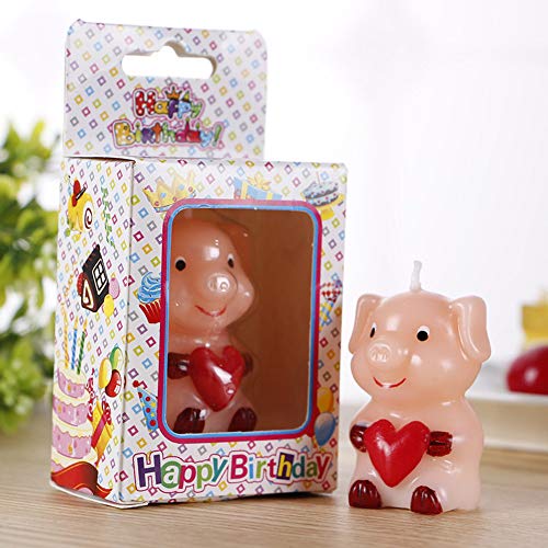 Joewyle Cake Topper Birthday Candles Decorations Little Pig