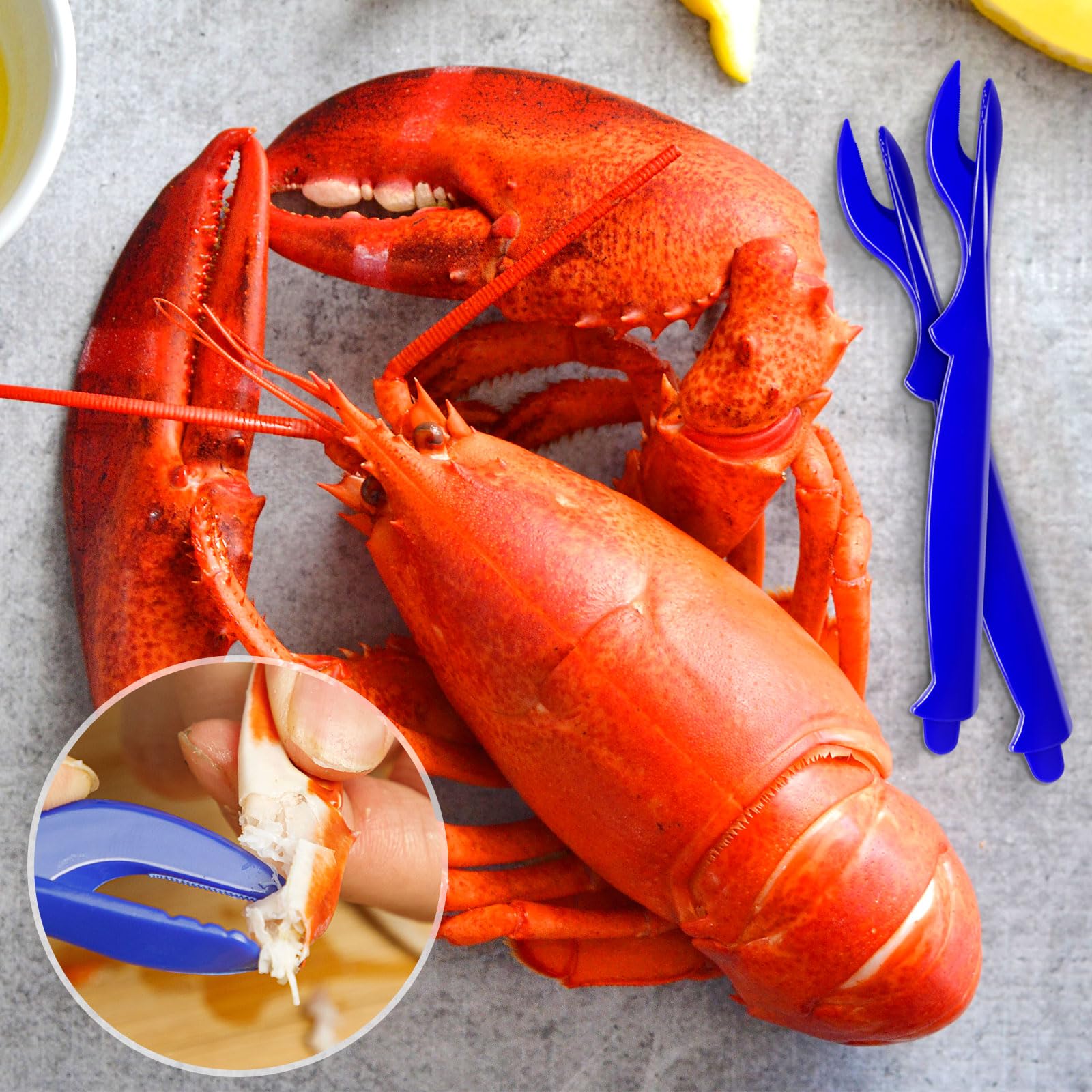 6Pcs Crab Legs Crackers, Crackers Picks Tools Crab Crackers and Tools for Lobster Crab Crayfish, Easy Opener Shellfish Picks Knife, Seafood Tools