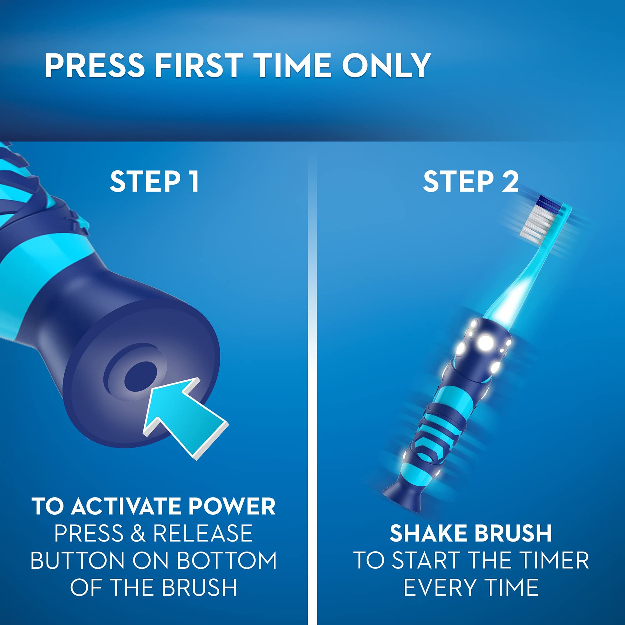 Oral B Kids Timer With Lights Toothbrush, Blue, 1 Ea, 1count