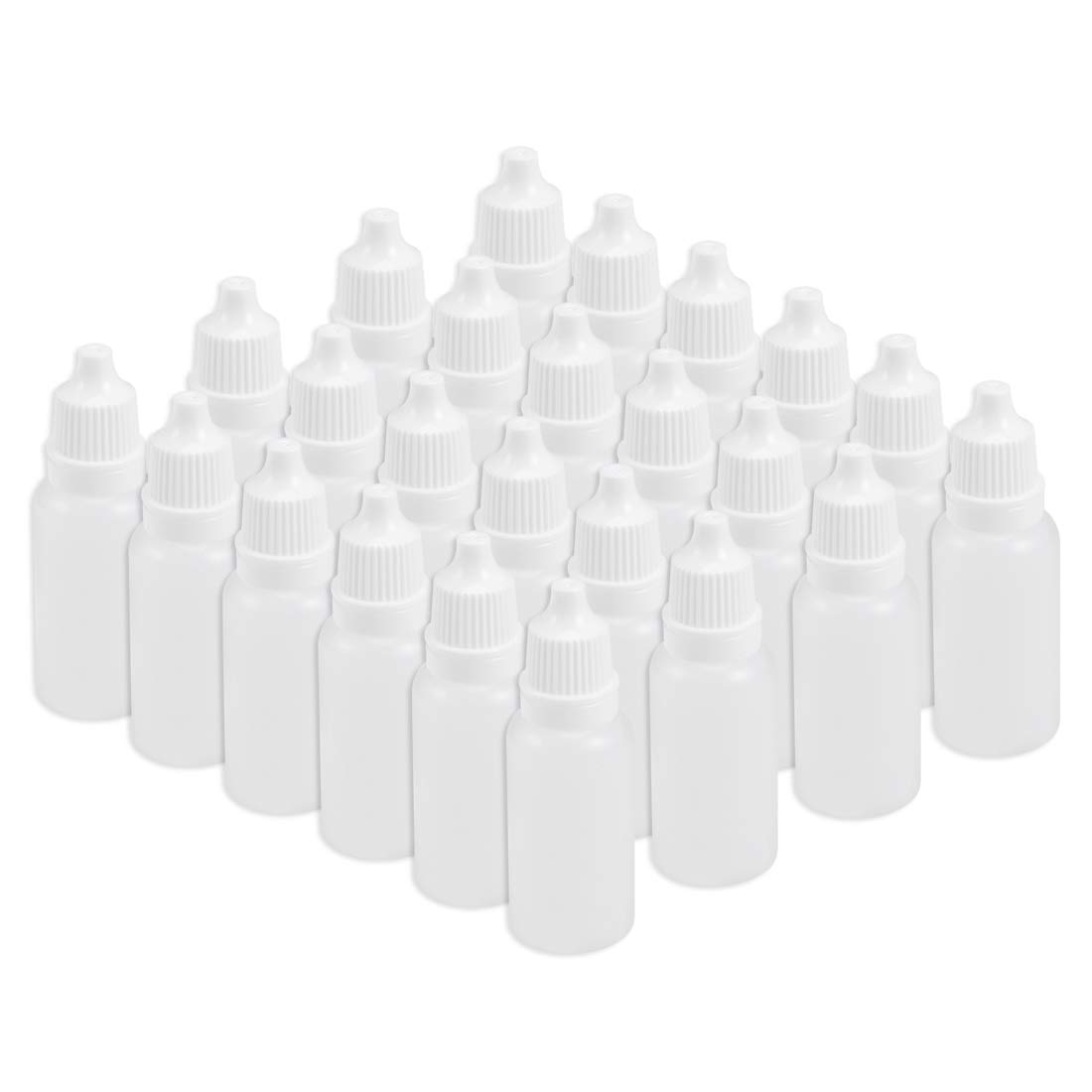 uxcell Plastic Dropper Bottle, 15ml/0.5oz Small Mouth Drop Bottles Empty Squeezable Eye Liquid Dropper Bottle 30pcs