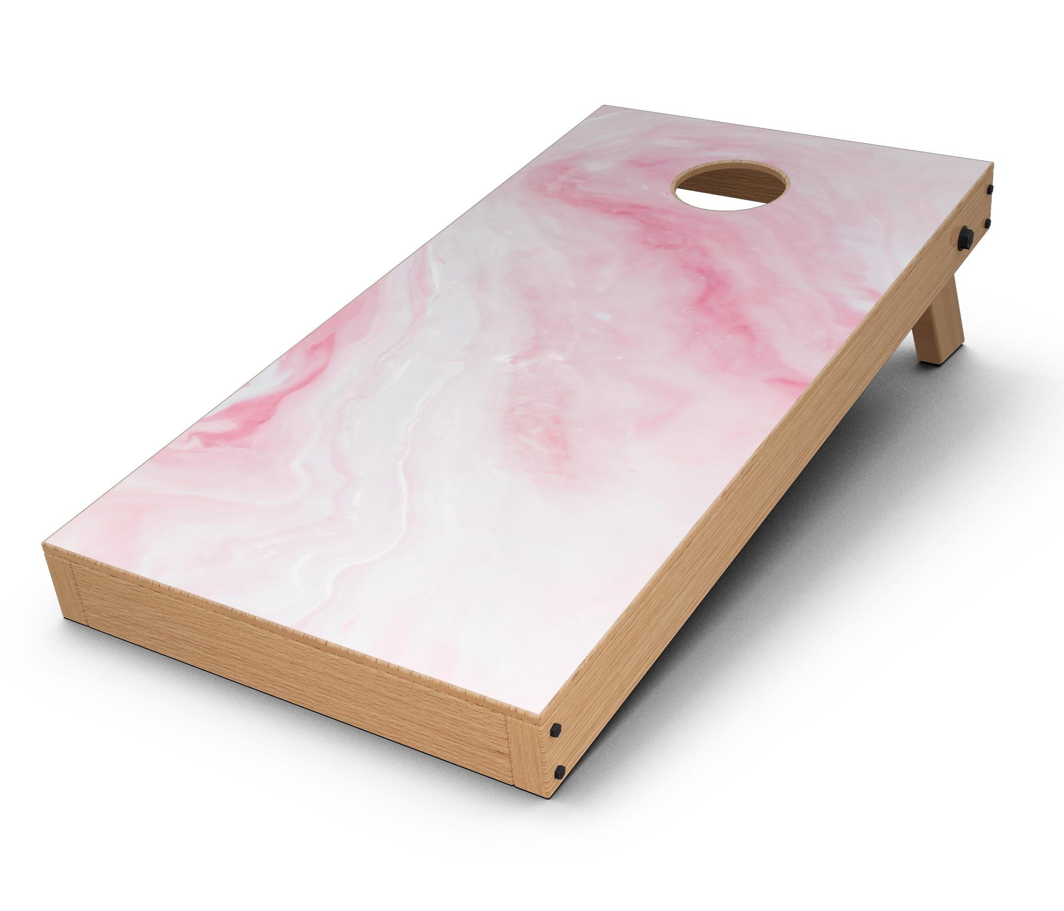 Design Skinz Marble Skin Set for Cornhole (Skin Only) - Marbleized Pink Paradise V6