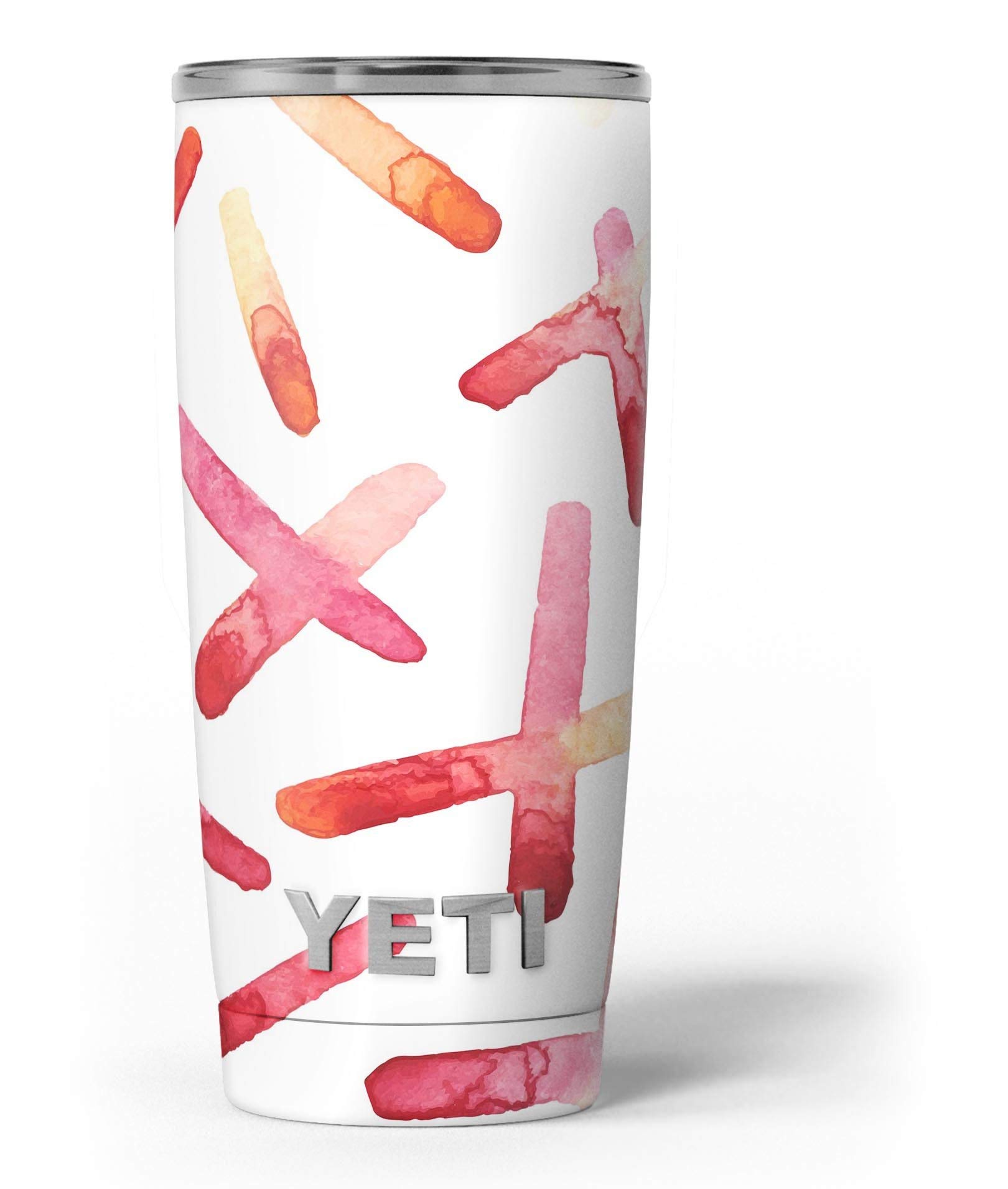 Design Skinz Pink and Orange Microscopic Lens - Skin Decal Vinyl Wrap Kit Compatible with The Yeti Rambler Cooler Tumbler Cups