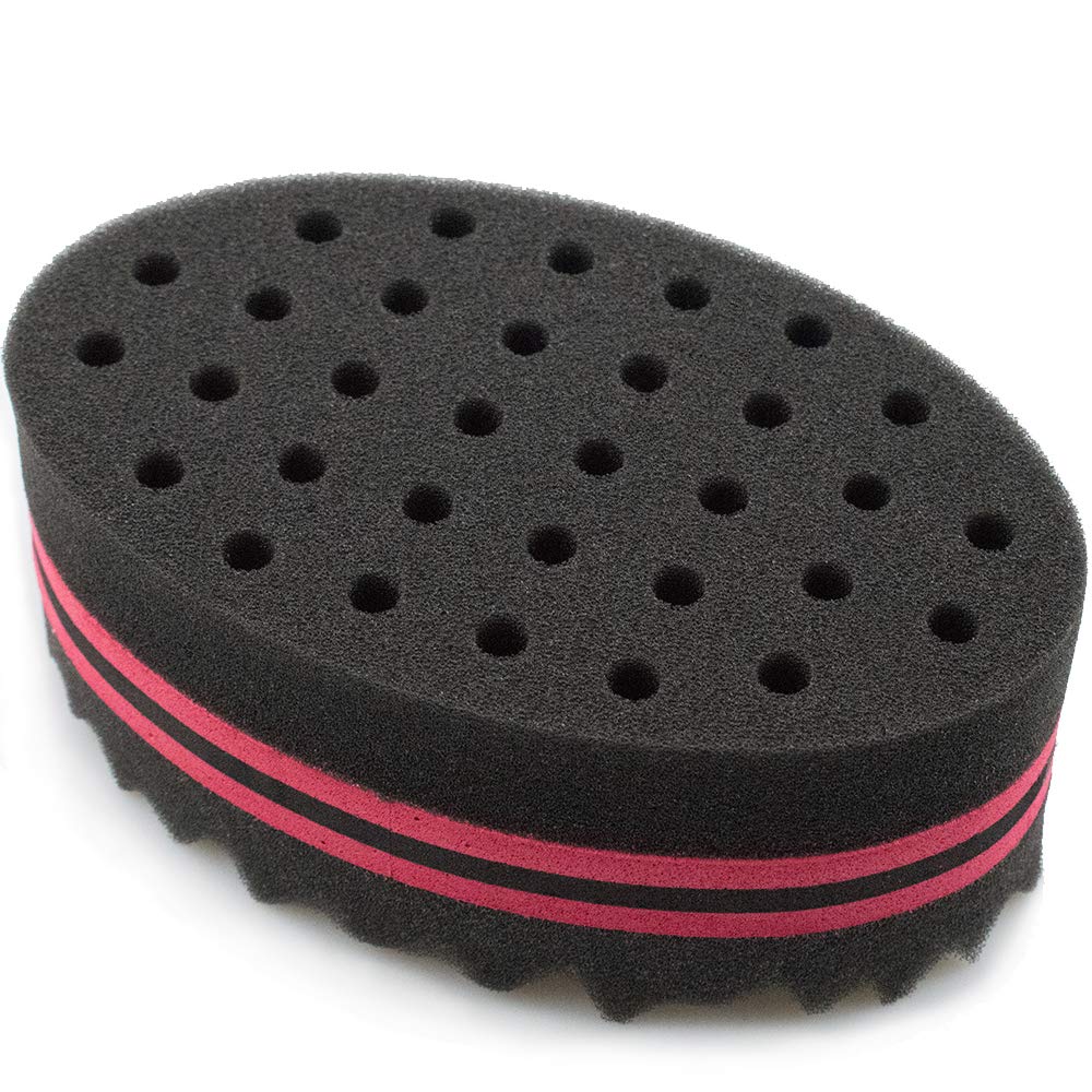 Small Holes Hair Sponge for Twists and Dreads Barber Afro Wave Nappy Curling Sponge Brush for Curls Women Men Natural Hair 1 Pcs