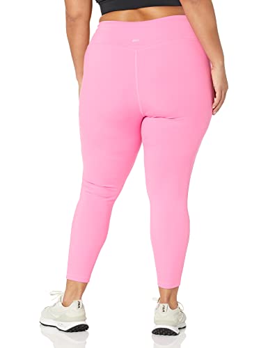 Amazon Essentials Women's Active Sculpt Mid Rise Full Length Legging (Available in Plus Size), Bright Pink, Small