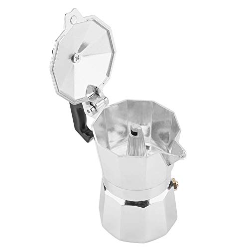 30mL 1 Cup Aluminum Italian Type Moka Pot Espresso Coffee Maker Stove Home Office Use on Gas or Electric Stove