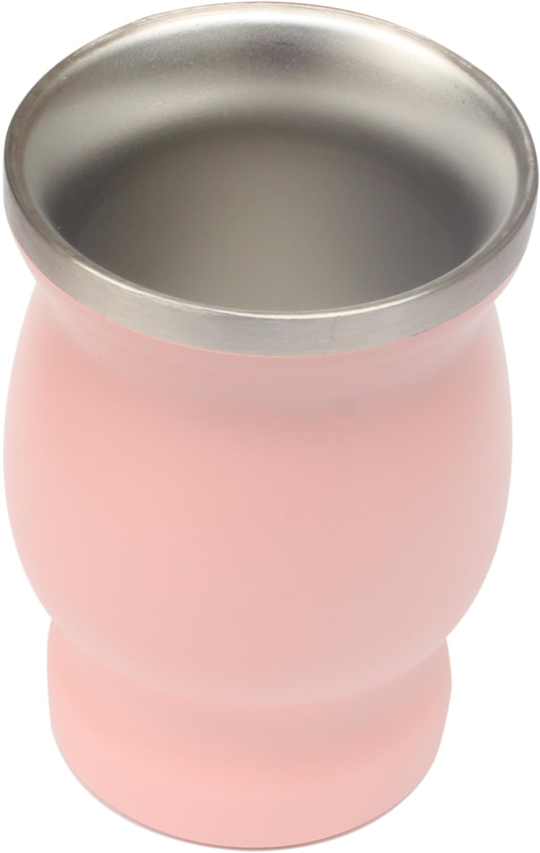 Beruth Bombilla Yerba Mate Gourd, 8oz Stainless Steel Tea Cup Set with a Multifunctional Lid, Two Straws and Cleaning Brushes, Double Walled Coffee Mug Heat Insulation Anti Scalding (Peachy Pink)
