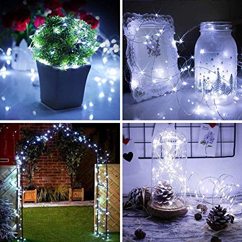 2 Pack Easter Day Outdoor Solar Lights, cshare 39.4FtSolar Pathway Lights, Waterproof 120 LED Solar Christmas Lights for Wedding Patio Yard Home Garden Party Pathway Decorations(Cool White)